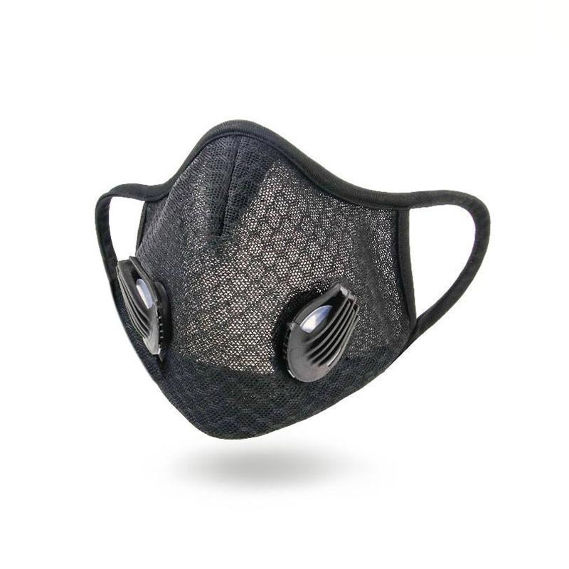 Bike Mask With Double Valve Activated Carbon Filter Anti Dust Sports Masks- Yantai Hanyi ...