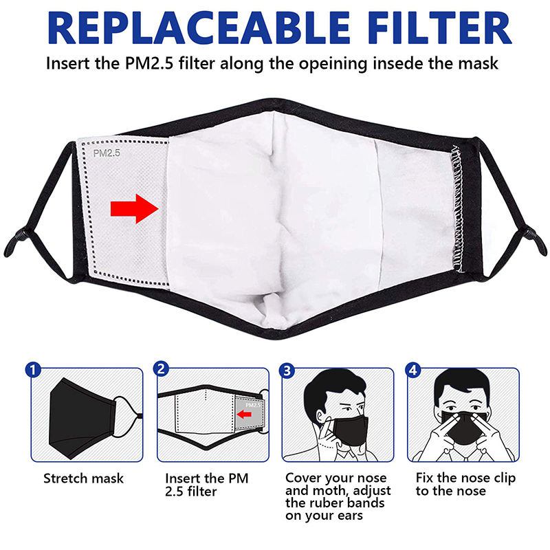 Outdoor Fashion Pm2.5 Mask Anti Smog Pollution Air Filter Gold Velvet ...